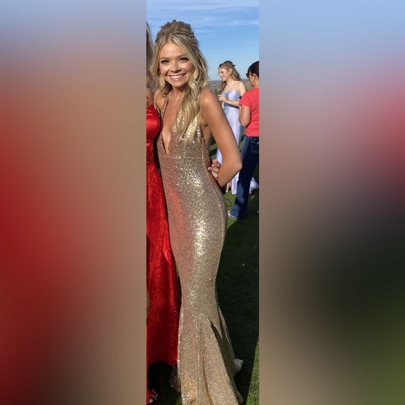 Alamour The Label | Dresses | Alamour Gold Long Dress | Poshmark